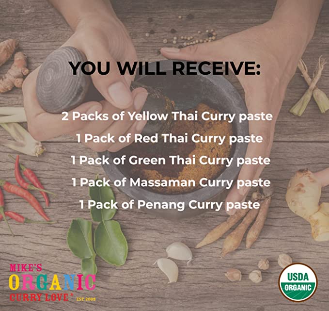 Variety Pack Thai Curry Pastes - 6 x 2.8 oz pouches – Mike's Organic Foods